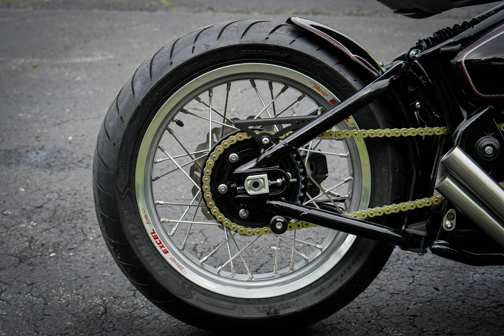 Triumph Bobber Custom Excel Wide Wheel - Spoke and Rim Kits - Brogue M ...