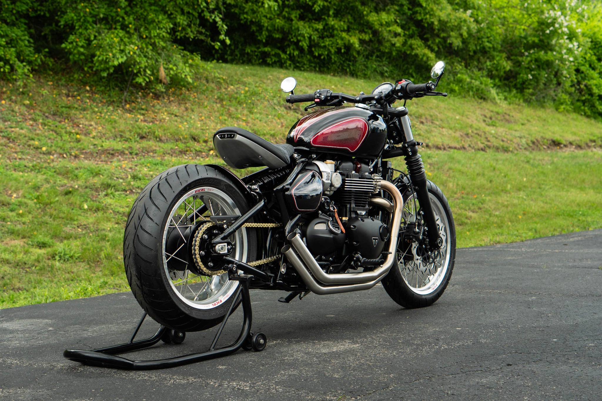 Triumph Bobber Custom Excel Wide Wheel - Spoke and Rim Kits - Brogue M ...
