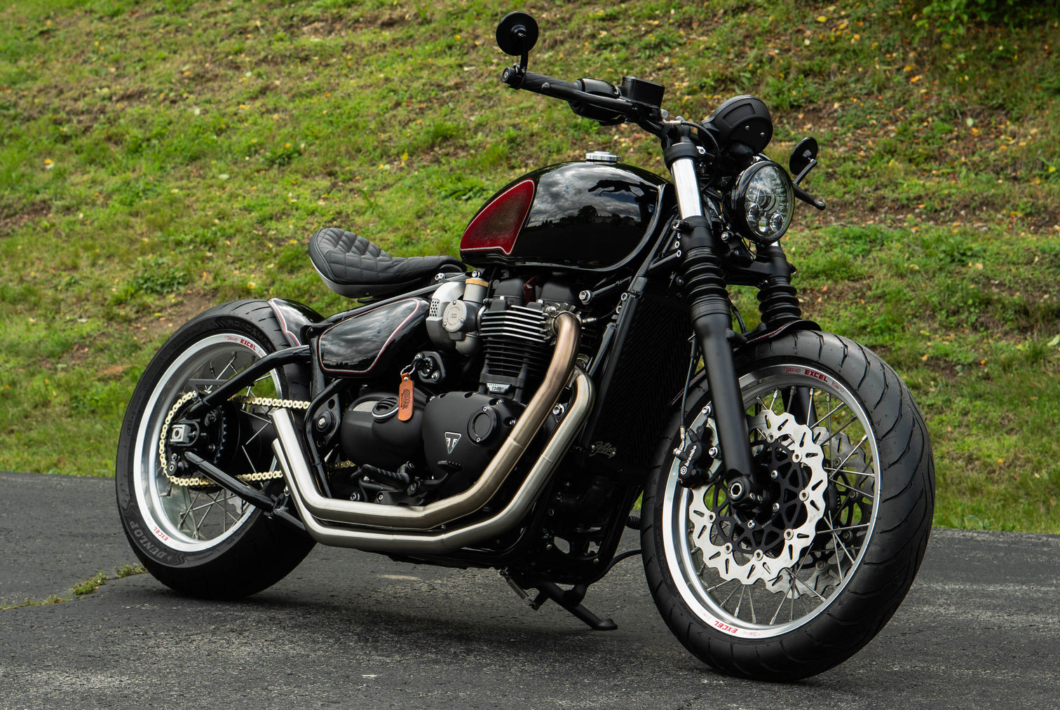 Triumph Bobber Custom Excel Wide Wheel - Spoke and Rim Kits - Brogue M ...