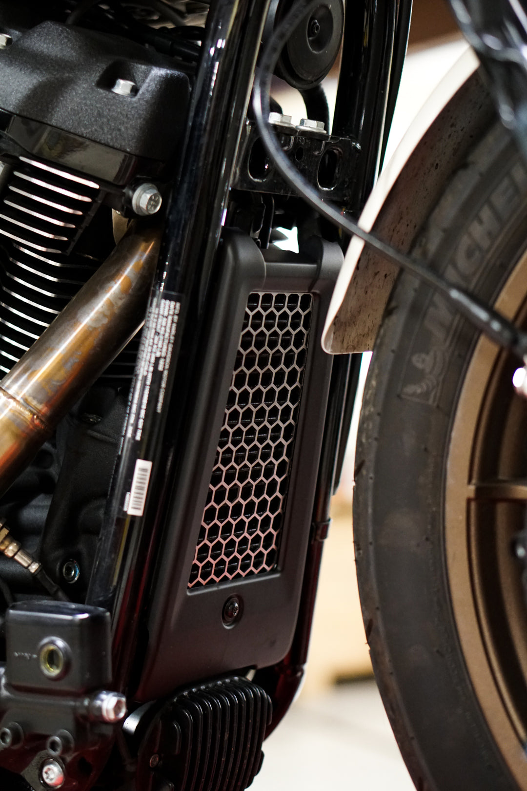 Harley M8 2020+ Softail Oil Cooler Guard (Brushed Stainless) – Brogue ...