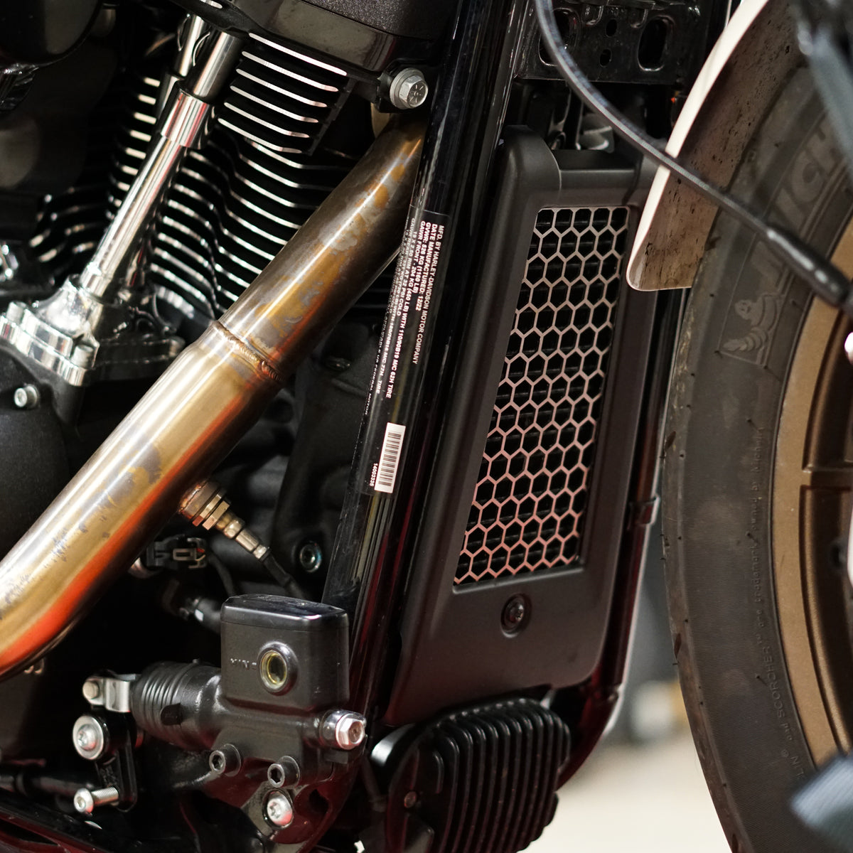 Harley M8 2020+ Softail Oil Cooler Guard (Brushed Stainless) – Brogue ...