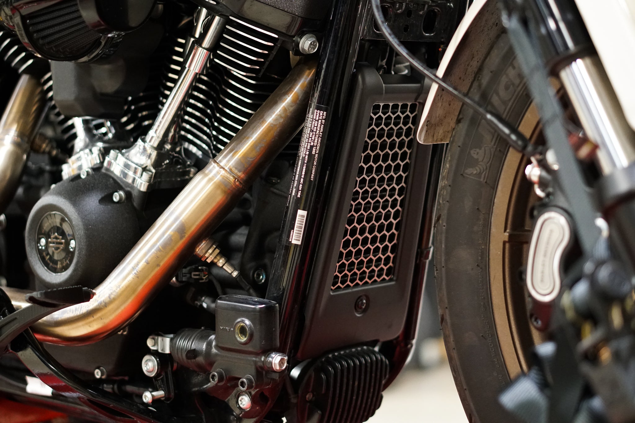 Harley M8 2020+ Softail Oil Cooler Guard (Brushed Stainless) – Brogue ...