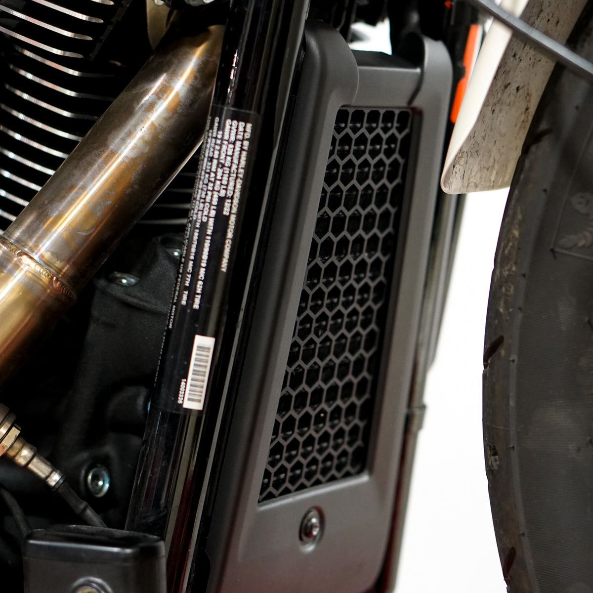 Harley M8 2020+ Softail Oil Cooler Guard (Black Powder Coat) – Brogue ...