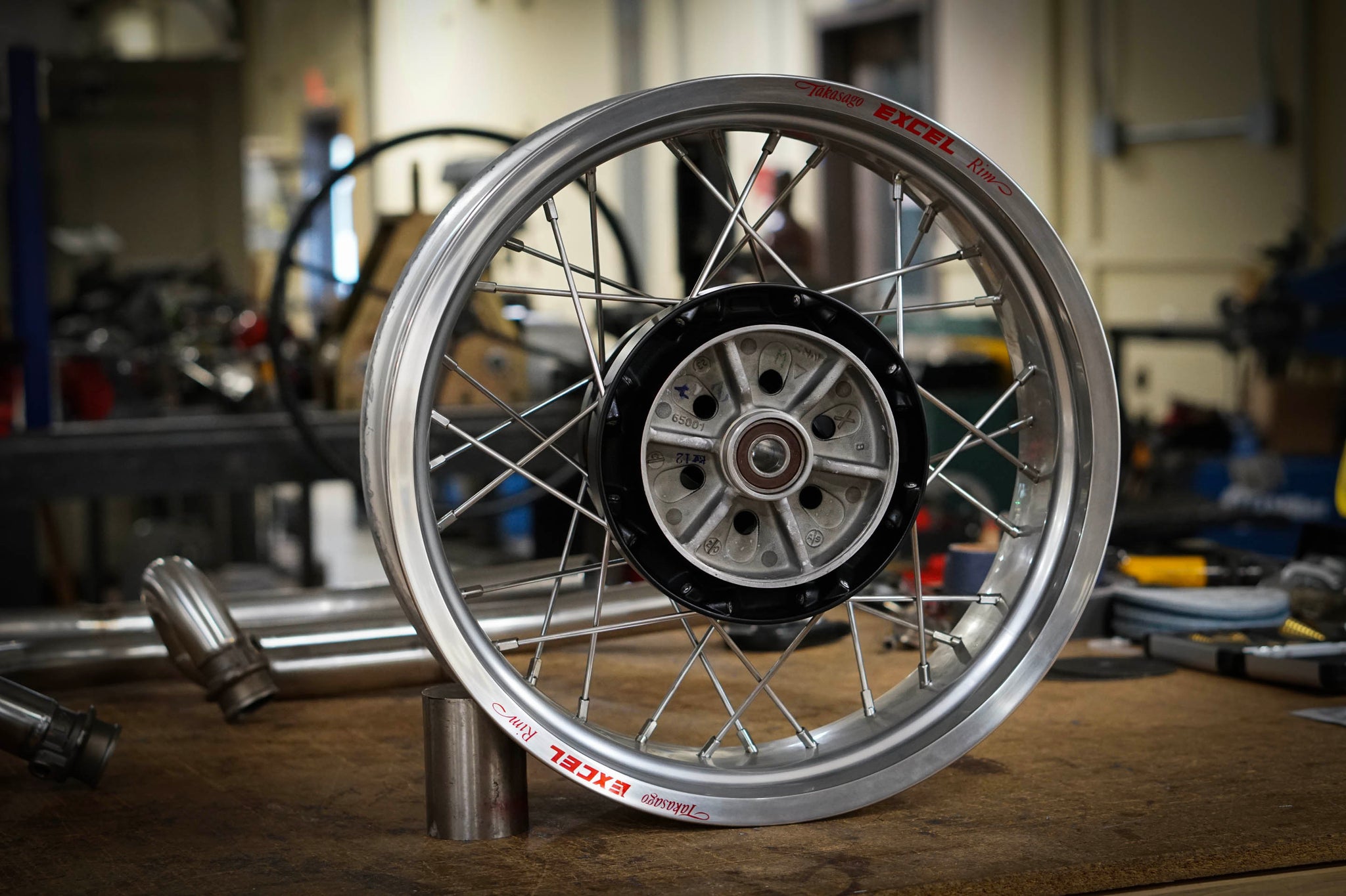 Triumph Bobber Custom Rear Excel 17X5 Wide Wheel Kit - Fully Assembled ...