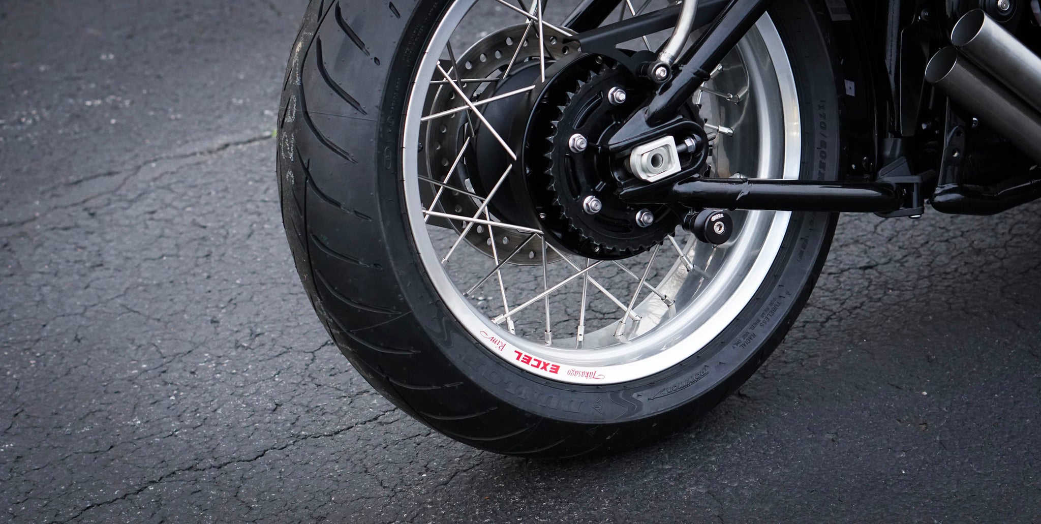 Triumph Bobber Custom Excel Wide Wheel - Spoke and Rim Kits - Brogue M ...
