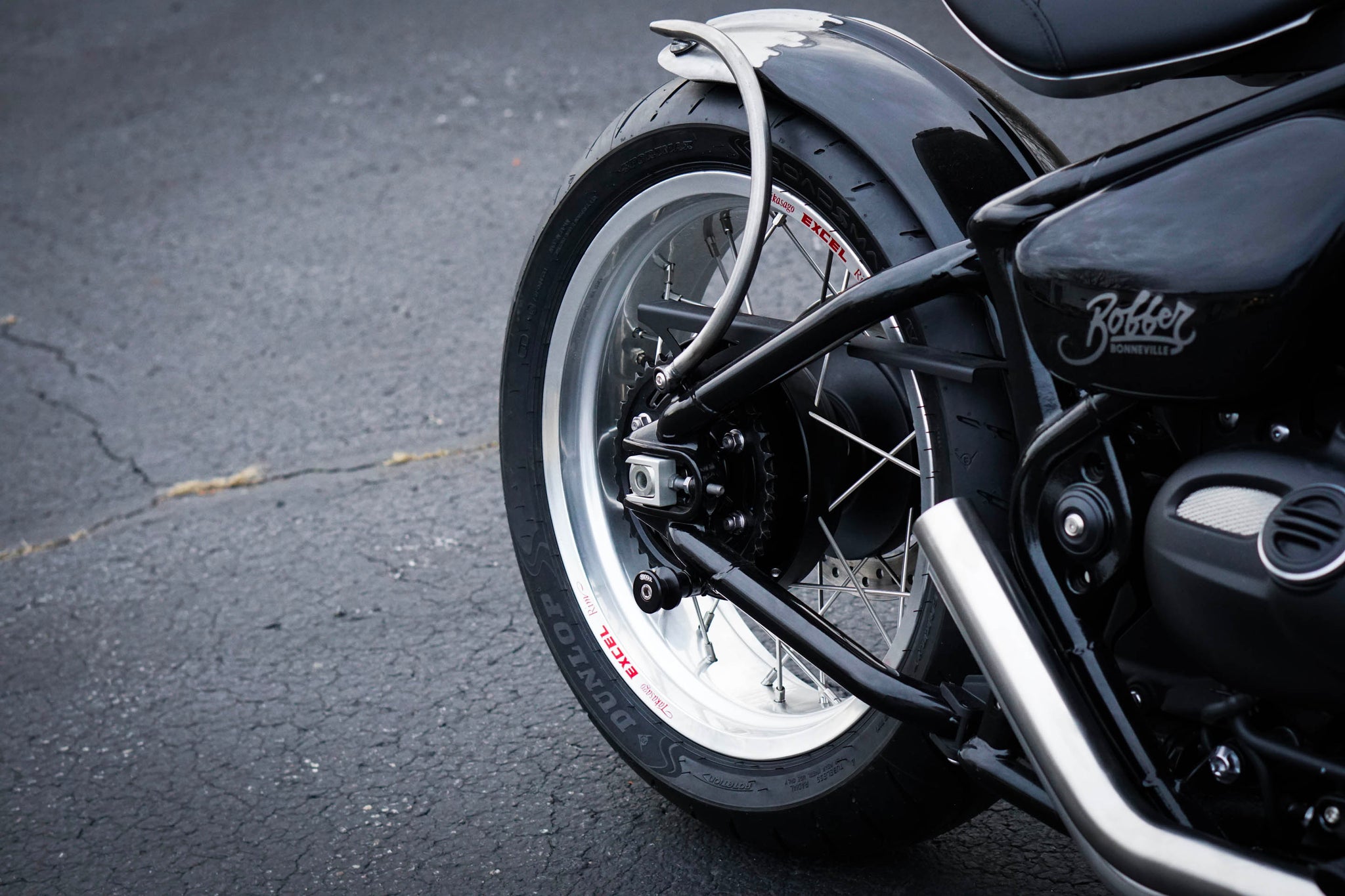 Triumph Bobber Custom Excel Wide Wheel - Spoke and Rim Kits - Brogue M ...