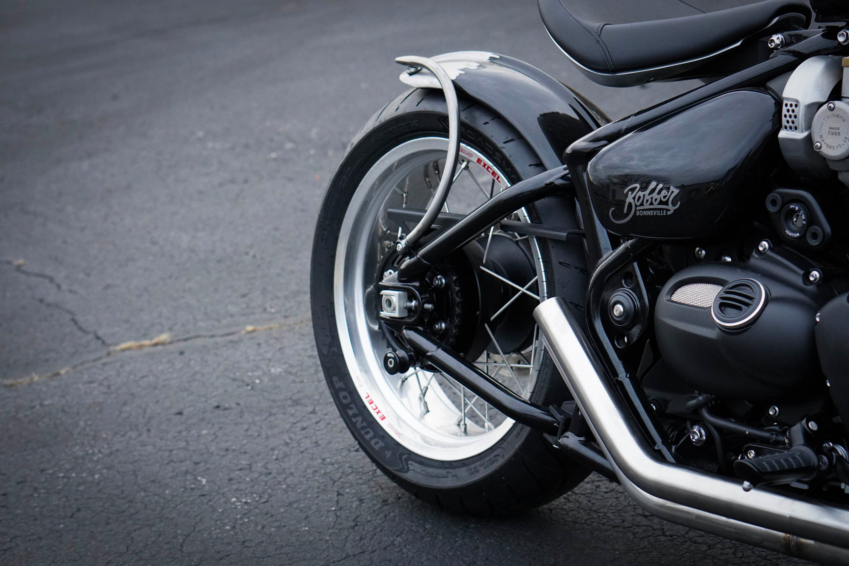 Triumph Bobber Custom Rear Excel 17X5 Wide Wheel Kit - Fully Assembled ...