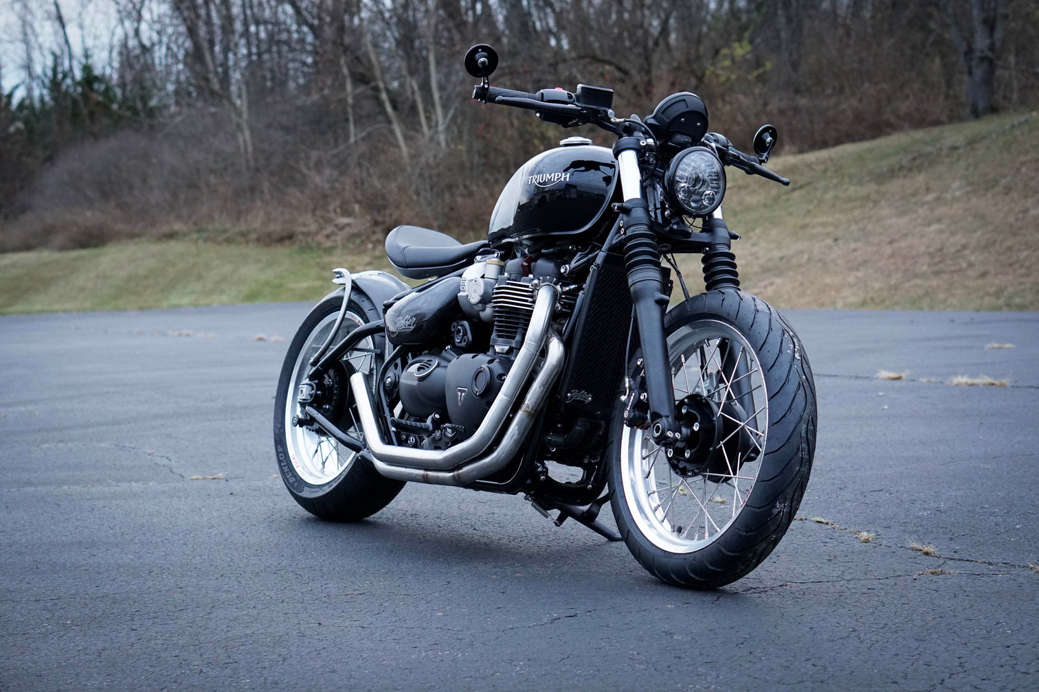 Triumph Bobber Custom Excel Wide Wheel - Spoke and Rim Kits - Brogue M ...