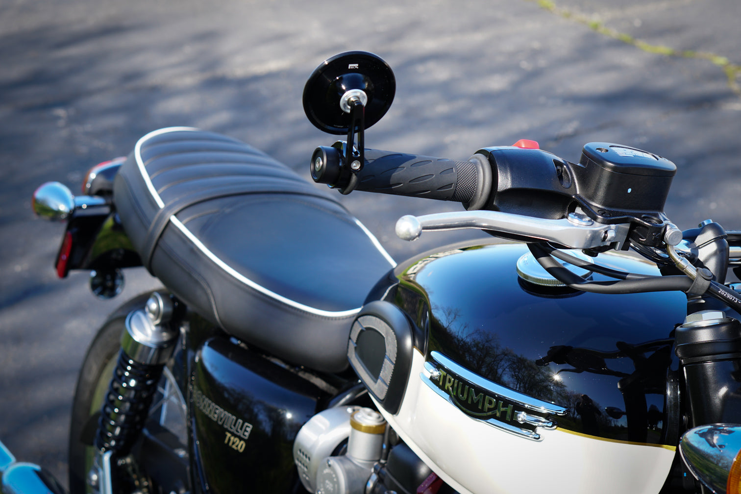 Triumph Bar End Finishers & Mirror Kits - Slim-Line - 1” Handlebar Tri ...