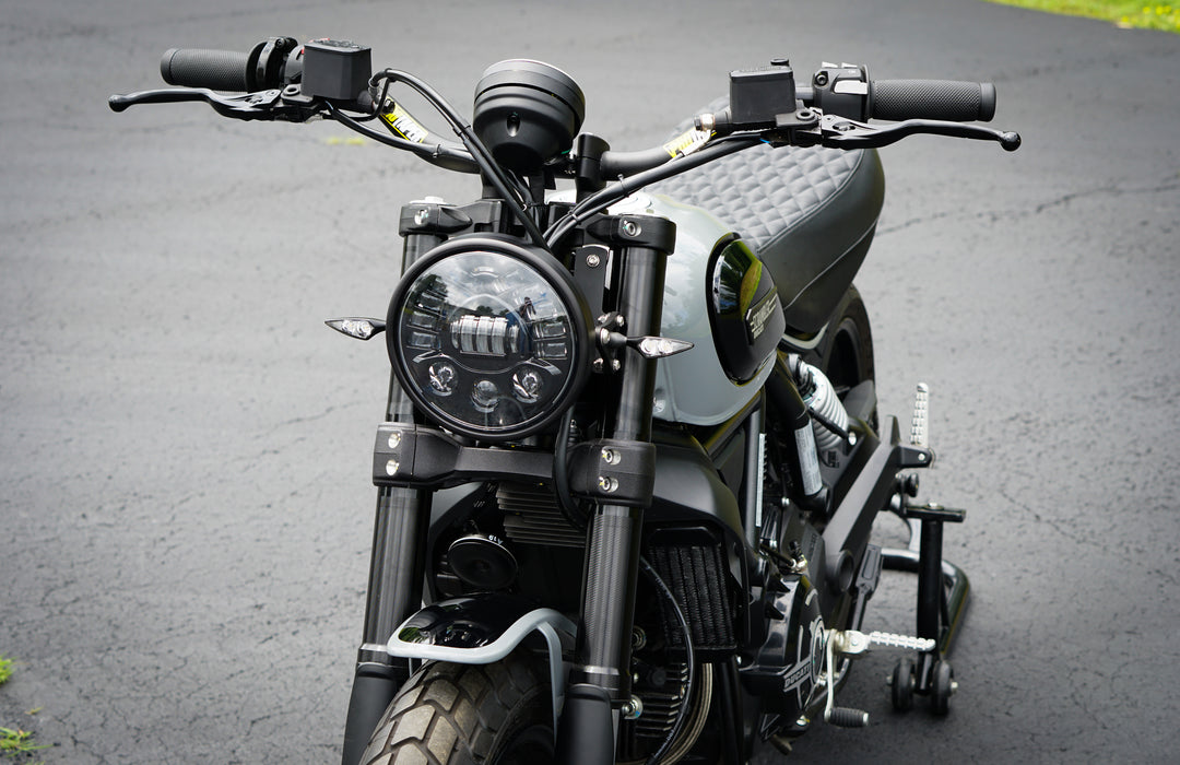 Ducati Scrambler Gauge Relocation + Handlebar kit + Ignition Relocatio – Brogue Motorcycles