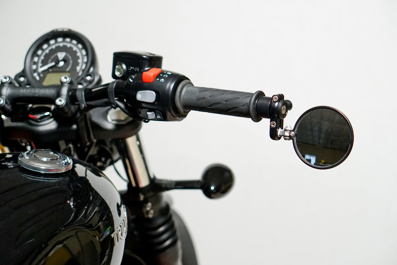 Triumph Bar End Finishers & Mirror Kits - 1” to 7/8" Adapter - Handleb ...