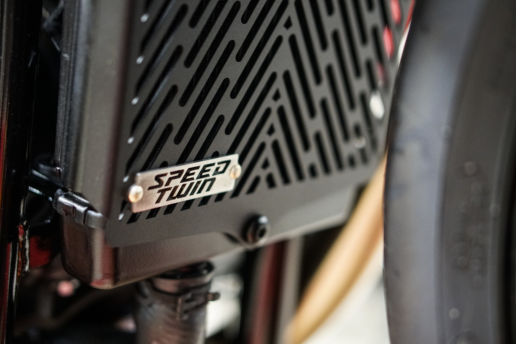 Triumph Radiator Guard - 2016+ Triumph Speed Twin, Thruxton R / 1200 ...